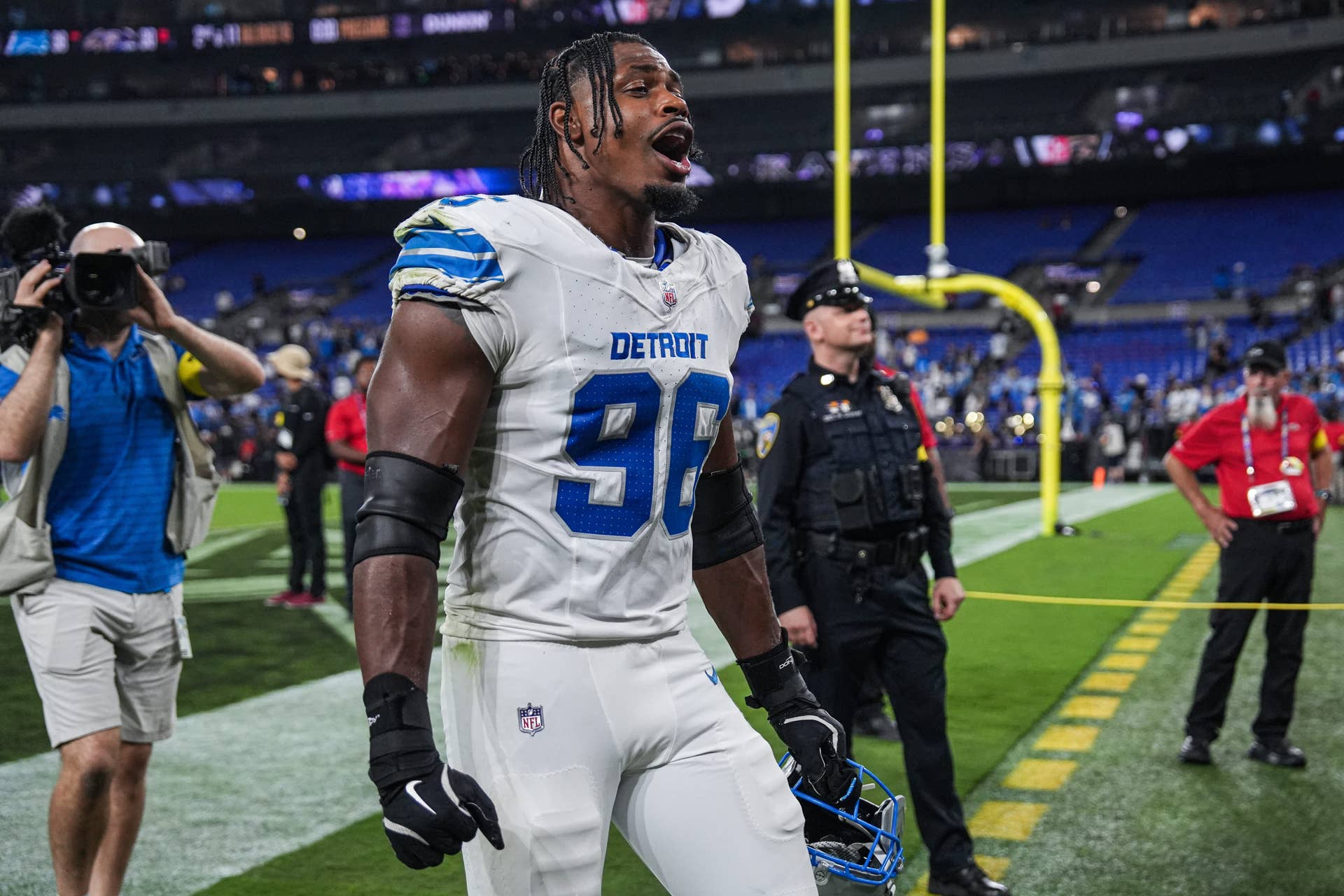 Lions' Al-Quadin Muhammad Puts Baltimore Ravens Win in Perspective With ...