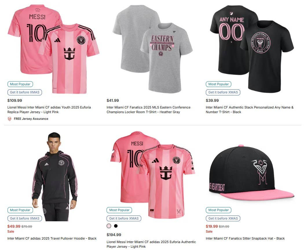 Inter Miami, Lionel Messi MLS Championship Gear on Sale Here - Athlon ...