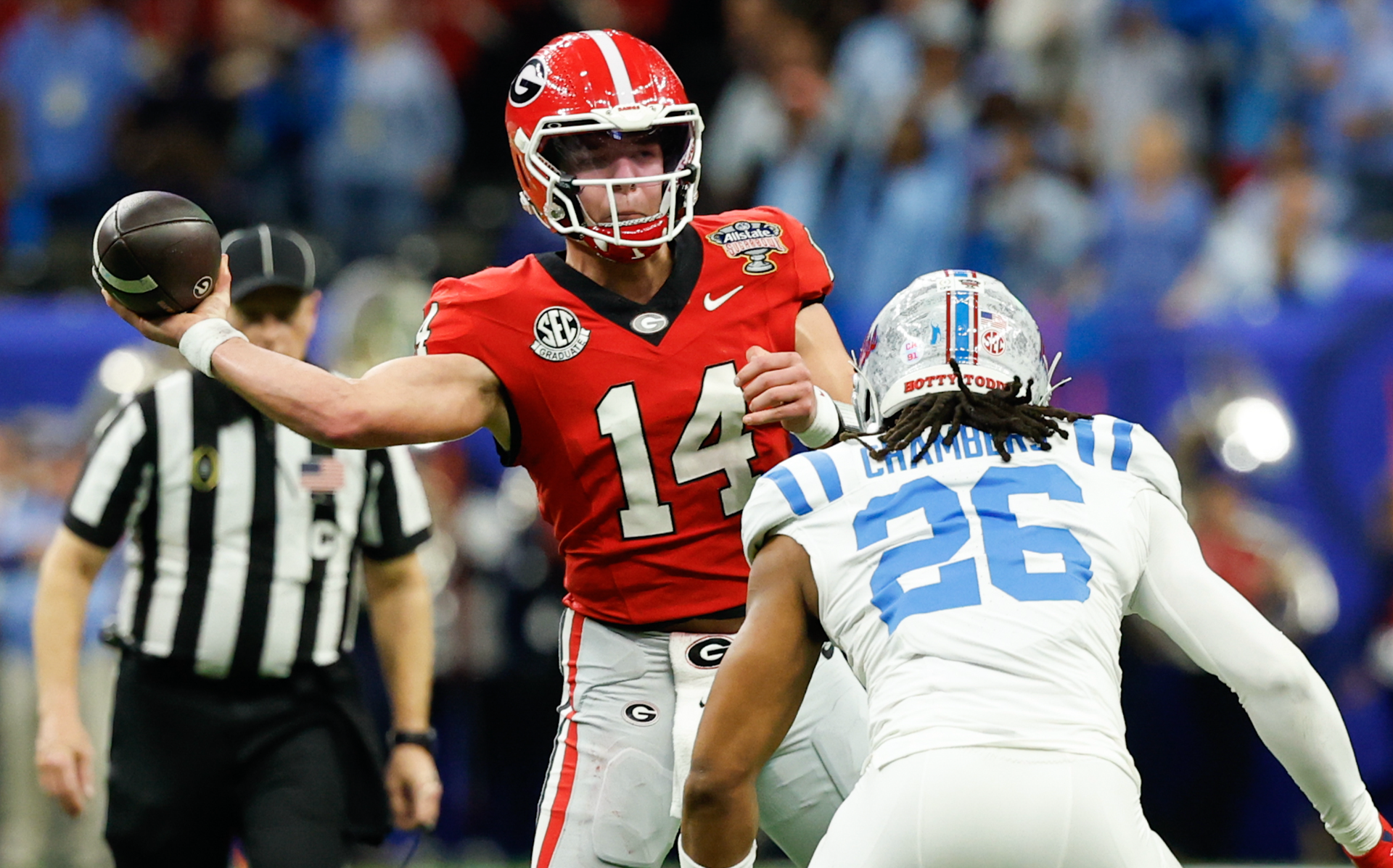 Georgia Fans Outraged Over Missed Targeting Call on Gunner Stockton ...