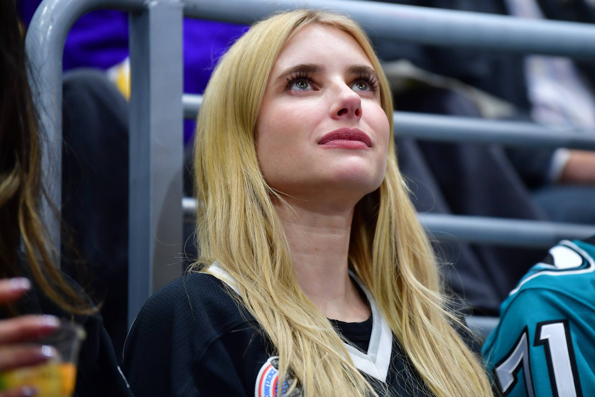 Macklin Celebrini Receives Postgame Hug From Actress Emma Roberts After ...