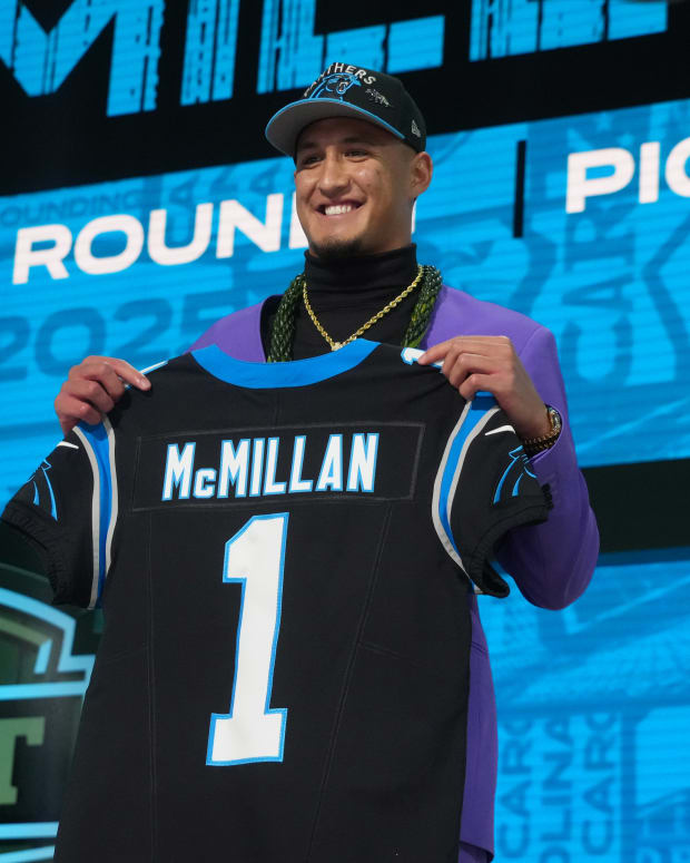 Carolina Panthers rave about Tet McMillan after first-round pick: ‘He’s a baller’ - Athlon Sports