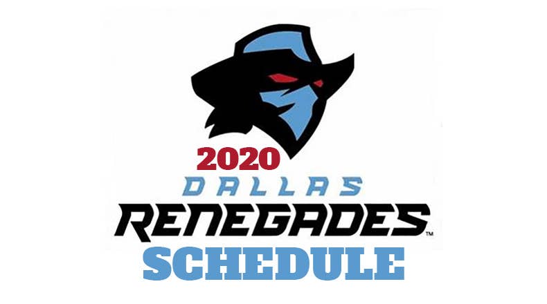 Dallas Renegades 2020 Schedule (XFL Football) - Athlon Sports