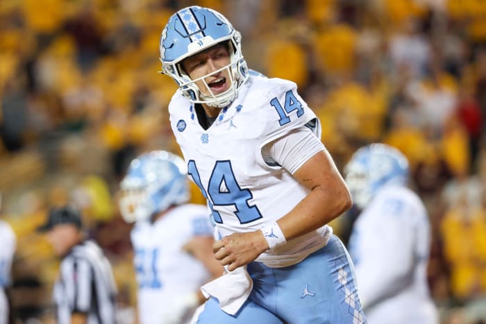 North Carolina QB Max Johnson Carted Off With Gruesome Injury - Athlon ...