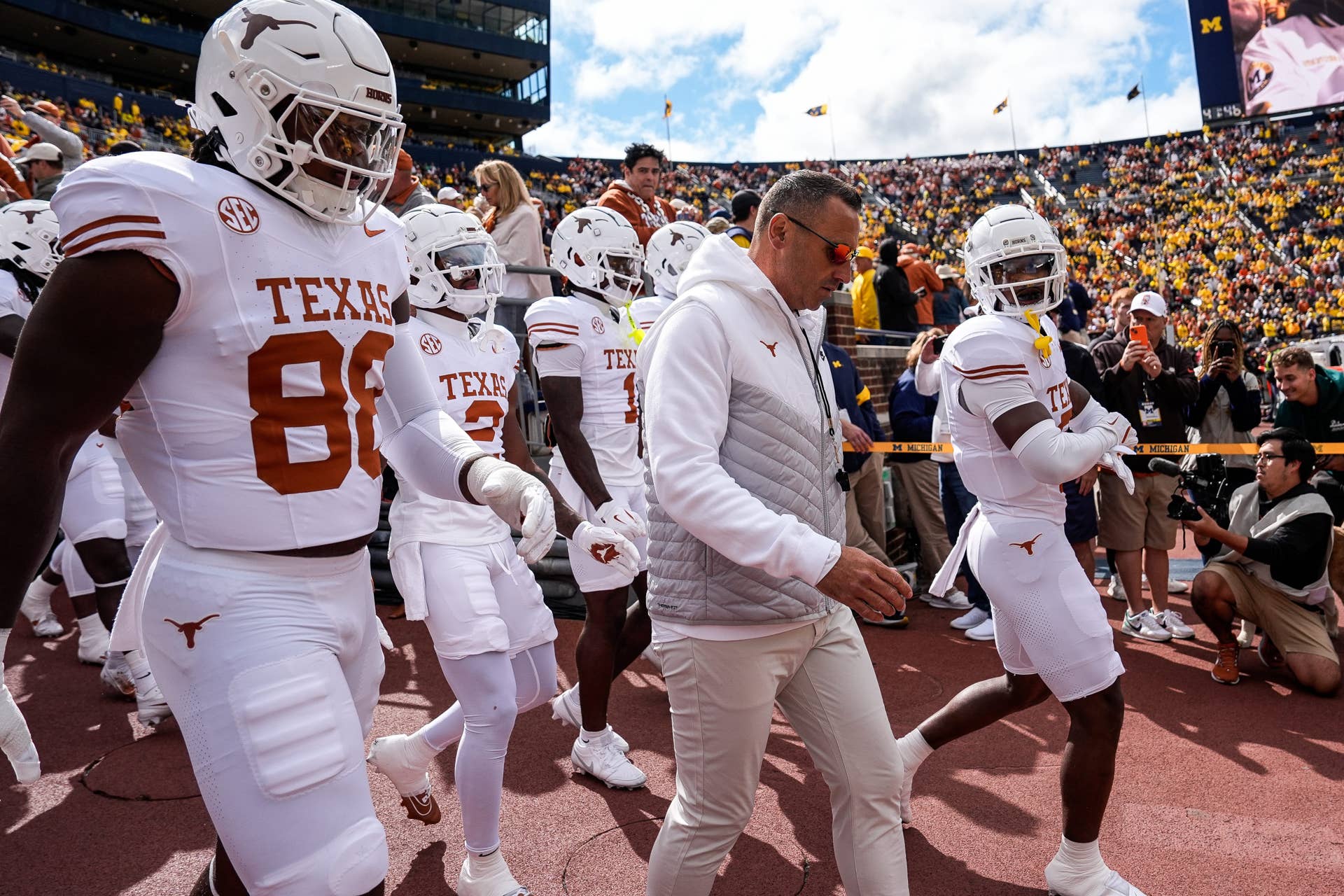 Texas' Unexpected Turnover Celebration vs. Michigan is Going Viral ...