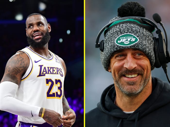 Lakers' LeBron James Congratulates Fellow 'Old-Timer' Aaron Rodgers ...
