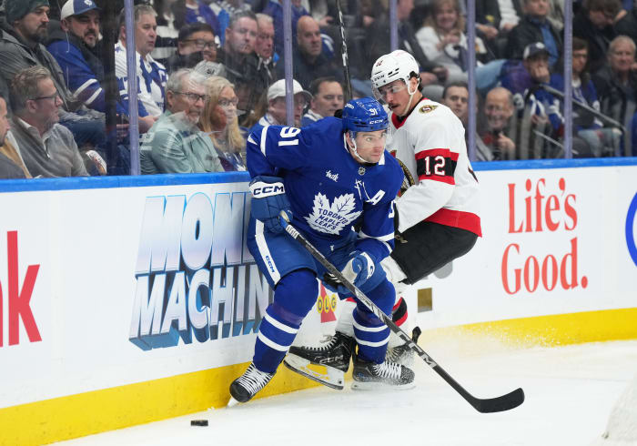 Maple Leafs Address Senators F Ridly Greig’s Hit on John Tavares ...