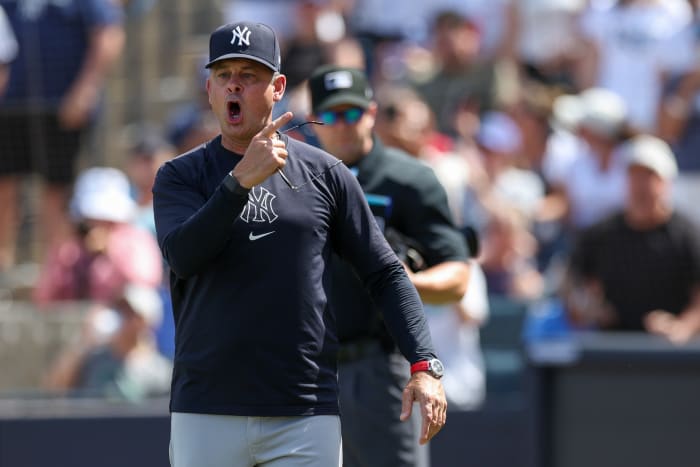 Aaron Boone Unleashes Epic Ejection Meltdown Defending Yankees Rookie Star - Athlon Sports