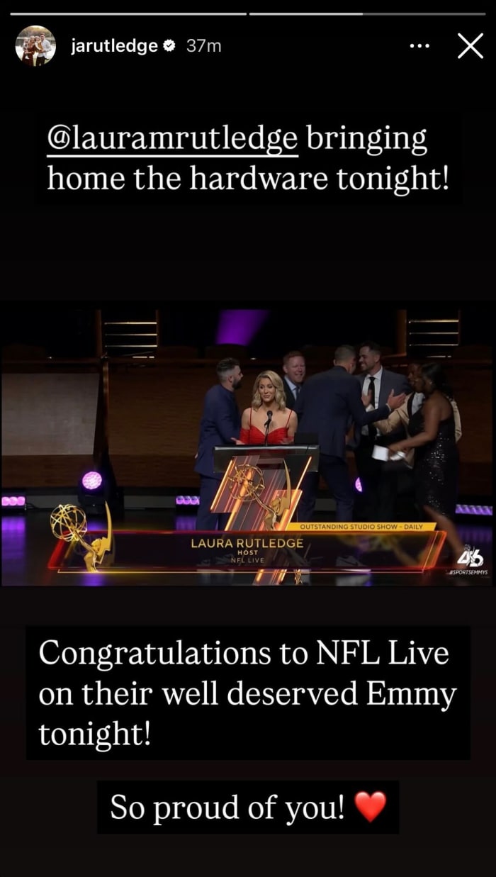 Laura Rutledge’s Husband Sends Clear Message on Her ‘NFL Live’ Show ...