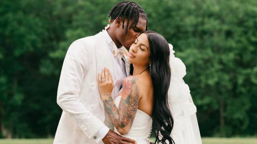 Travis Hunter and Wife's Diamond Wedding Rings Have a Hidden Meaning ...