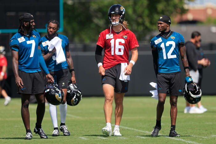 Trevor Lawrence and Travis Hunter's Building Chemistry in Jaguars Camp - Athlon Sports