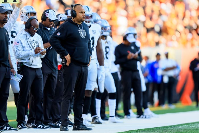 Kansas City Chiefs AFC West Rival Las Vegas Raiders Fires Coach Antonio Pierce - Athlon Sports