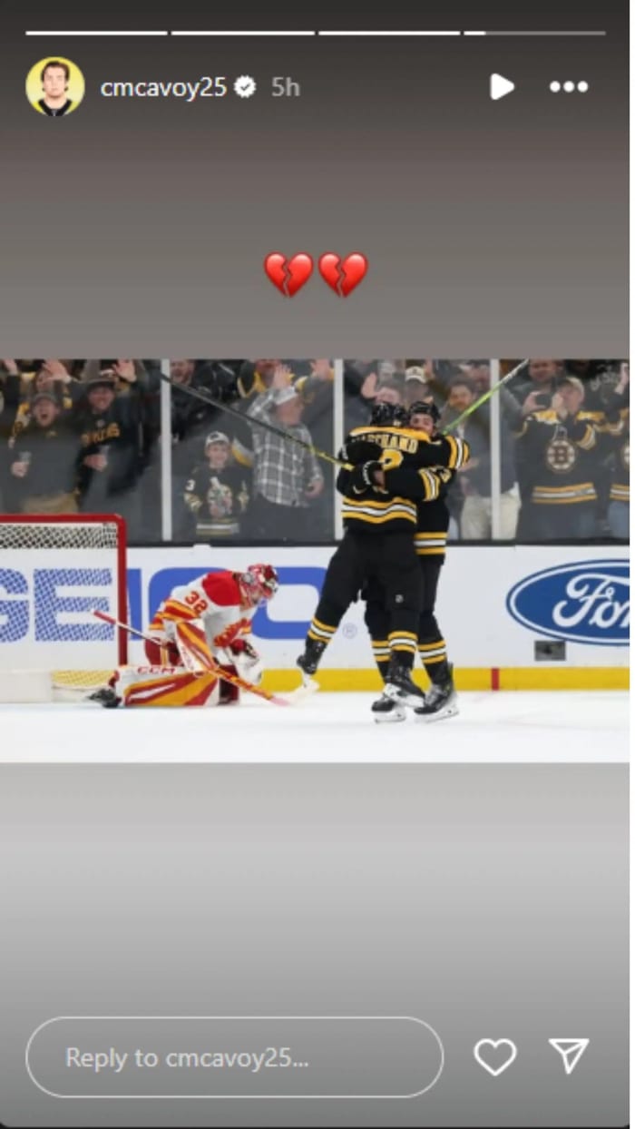Bruins' Charlie McAvoy Reacts to Brad Marchand Trade With Wordless Post ...