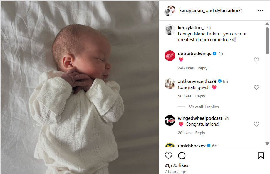 Red Wings' Dylan Larkin Makes Major Life Announcement on Friday ...