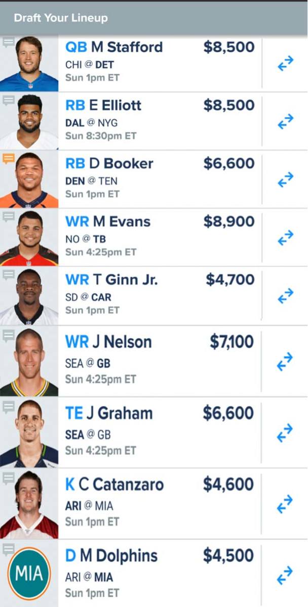 NFL Best Daily Fantasy Football Lineups for FanDuel and DraftKings ...