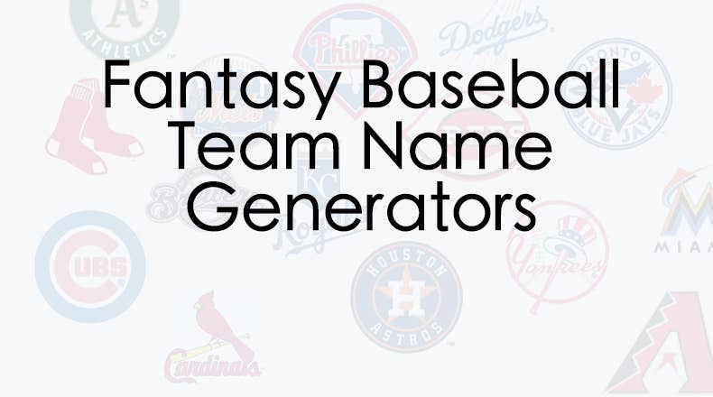 Best Fantasy Baseball Team Names 2025 Max Dickens