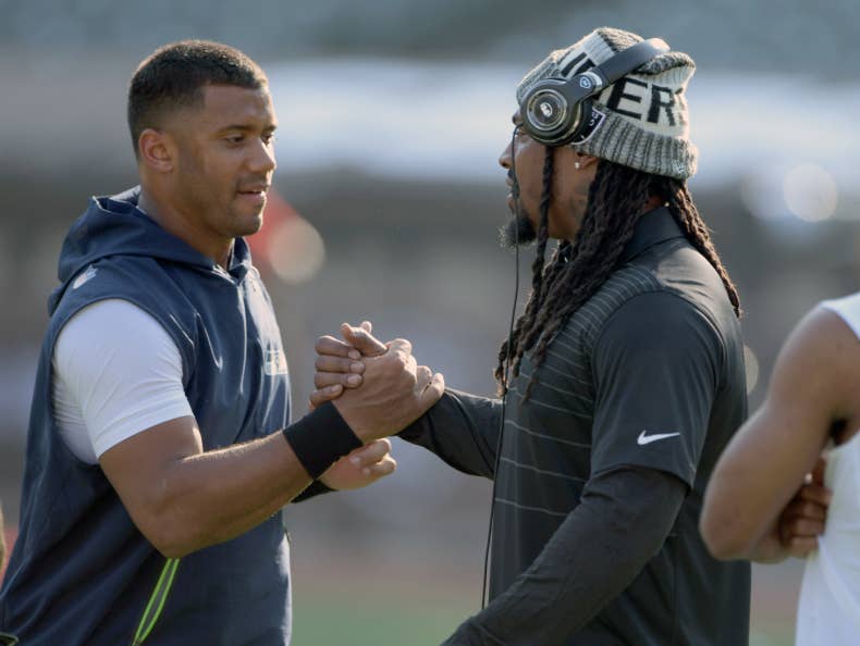 Marshawn Lynch Makes His Thoughts On Russell Wilson Very Clear - Athlon ...