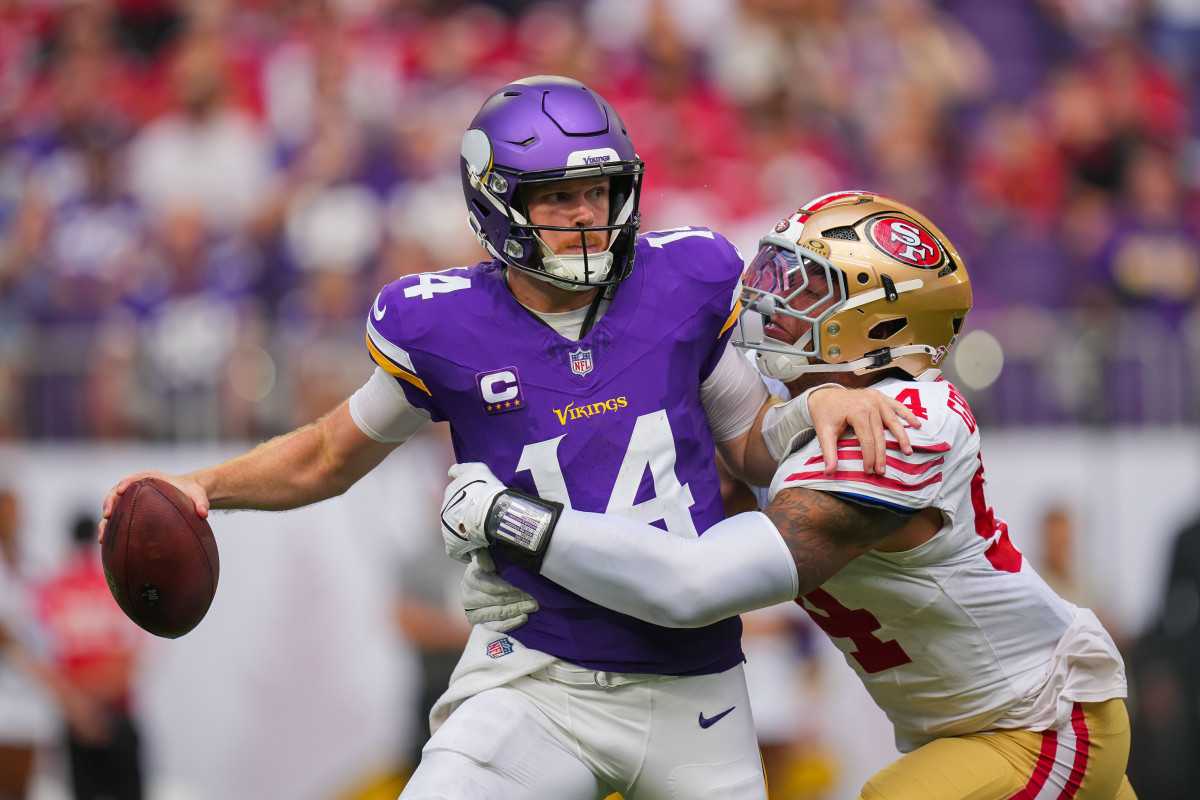 Vikings Trade Pitch Bumps Sam Darnold for $160 Million Super Bowl QB - Athlon Sports