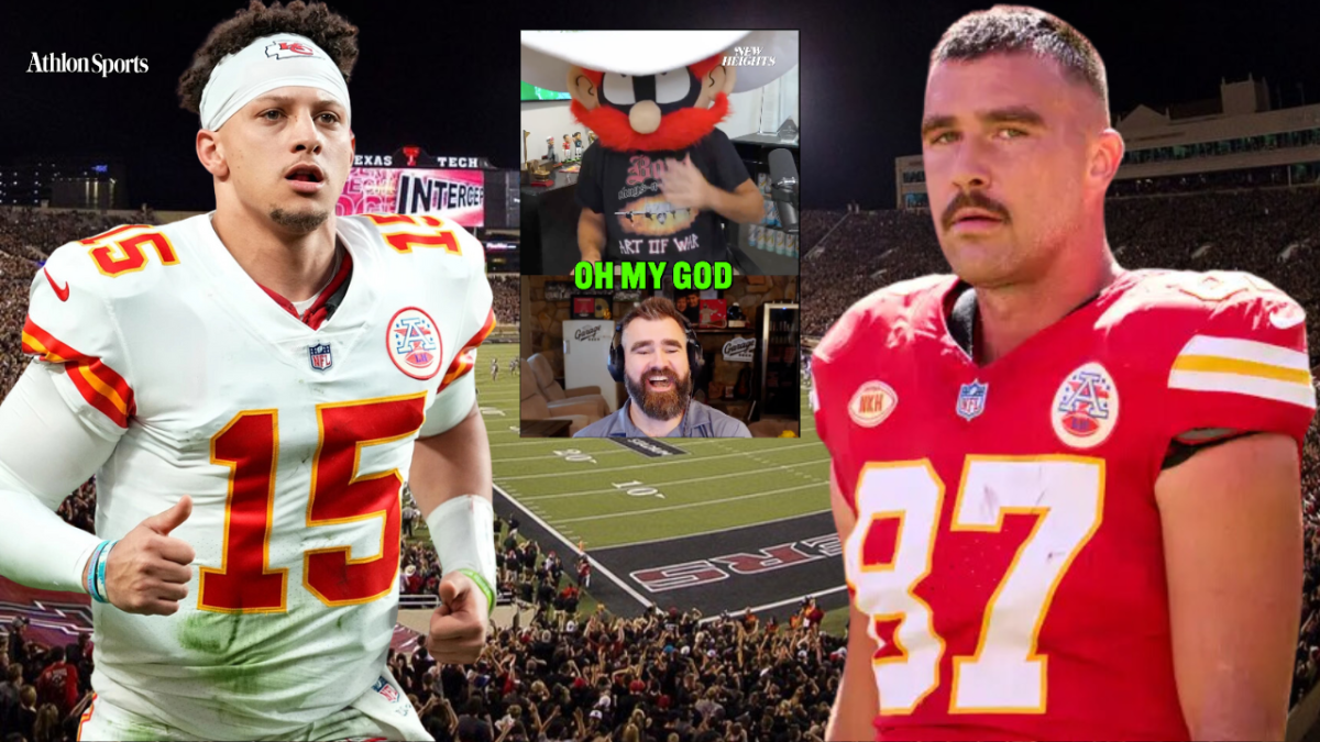 Kansas City Chiefs WATCH: Travis Kelce Pays Off College Football Bet with Patrick Mahomes ...