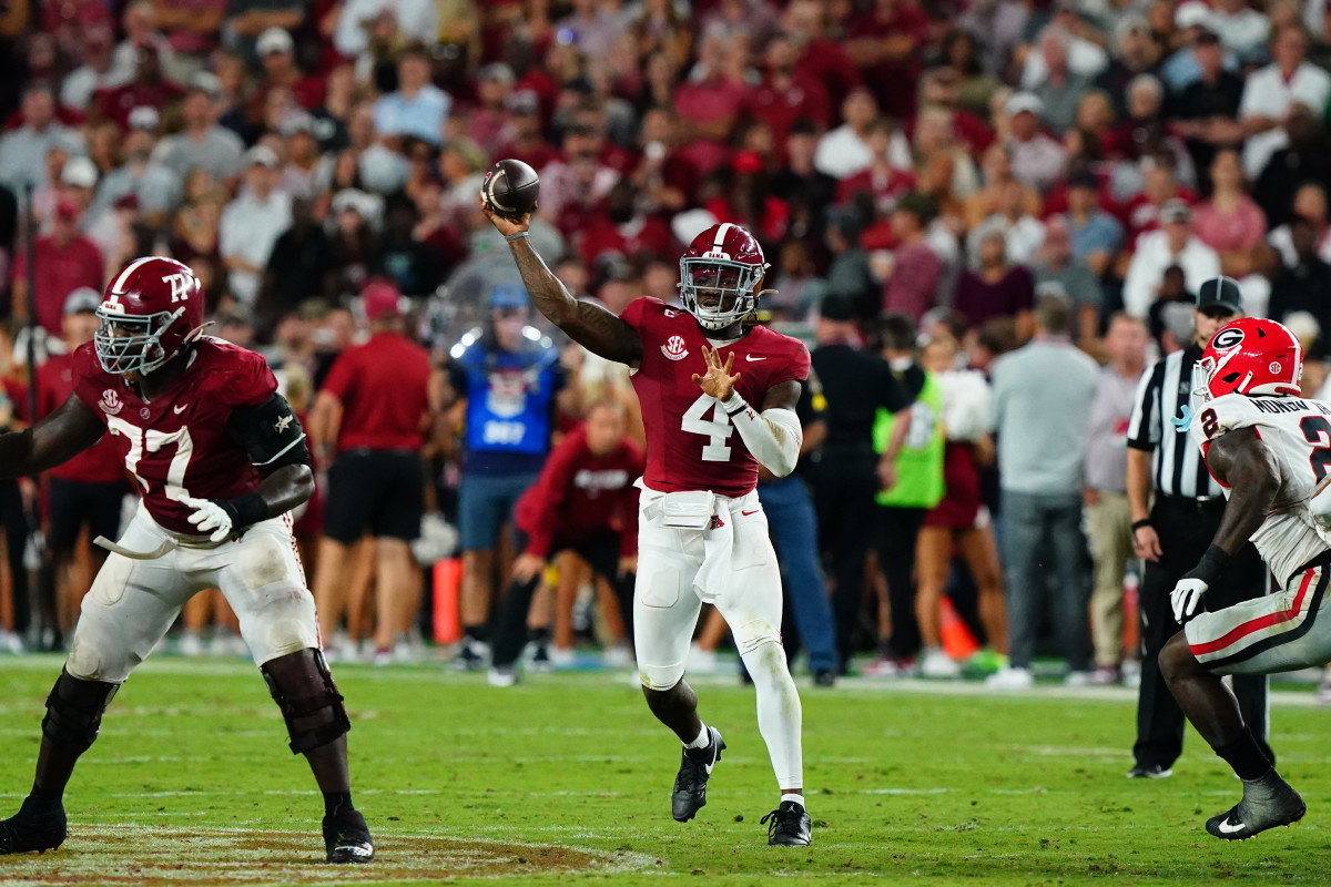 Alabama Quarterback Jalen Milroe Has Private Workout With Saints ...