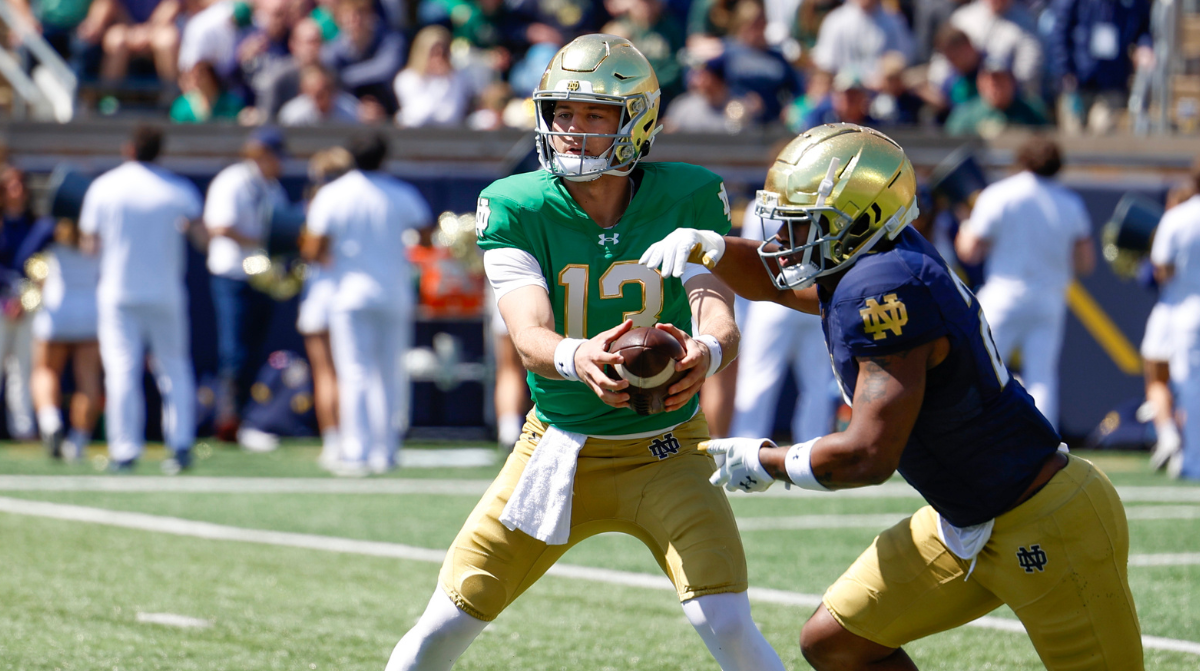 Notre Dame Blue-Gold Game Analysis: Quarterbacks and Running Backs - Athlon Sports