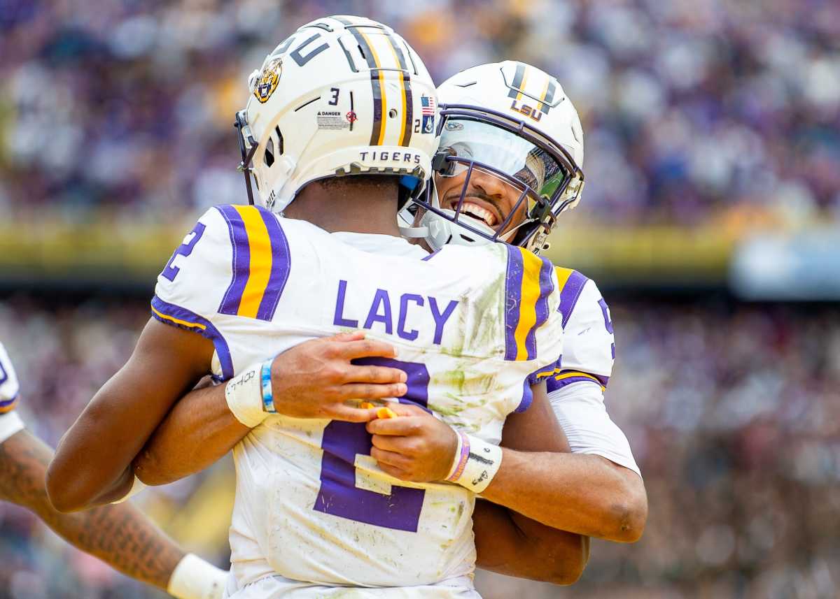 Jayden Daniels Reacts to Tragic Death of Former LSU Teammate Kyren Lacy ...