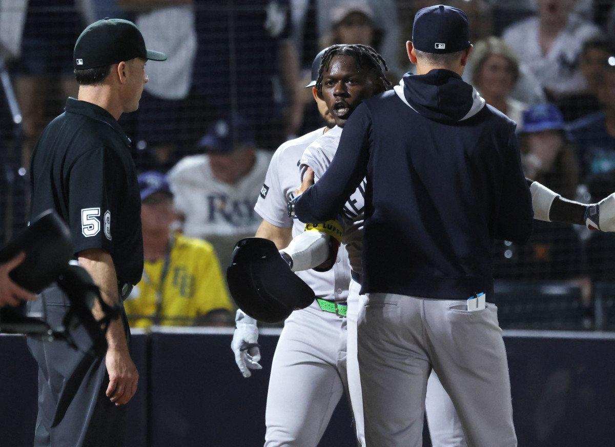 Yankees Announcer Defends Jazz Chisholm Jr. Following Controversial Ejection - Athlon Sports
