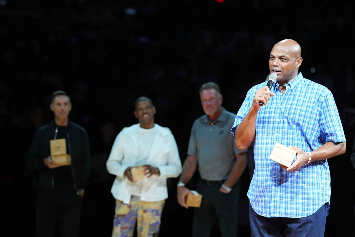 Charles Barkley Reacts to Ric Flair's Appearance at Lakers-Timberwolves ...