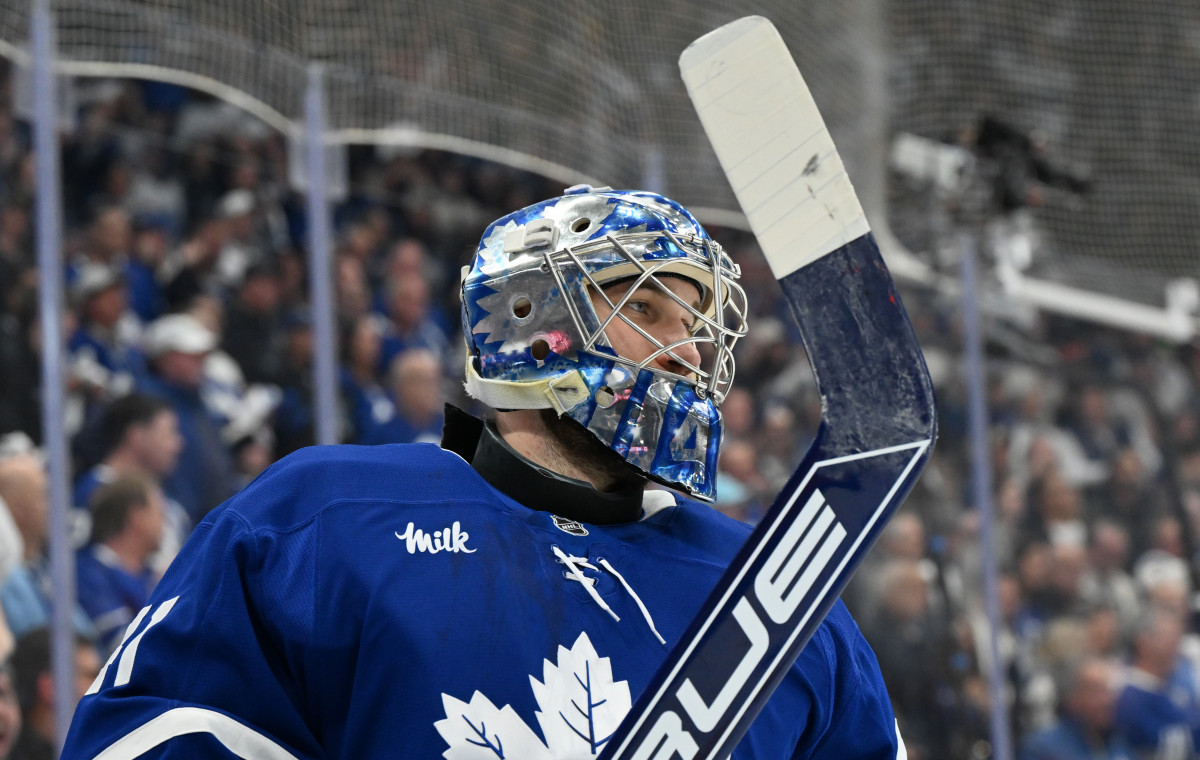 Maple Leafs' Anthony Stolarz Explains Why He Decked Senators' Ridly ...