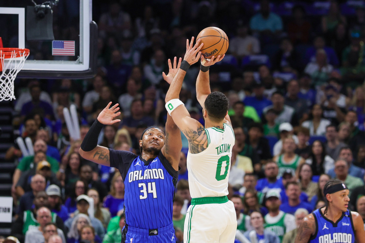 Jayson Tatum's Obscene Reaction to Refs' Move in Celtics-Magic Game 3 - Athlon Sports