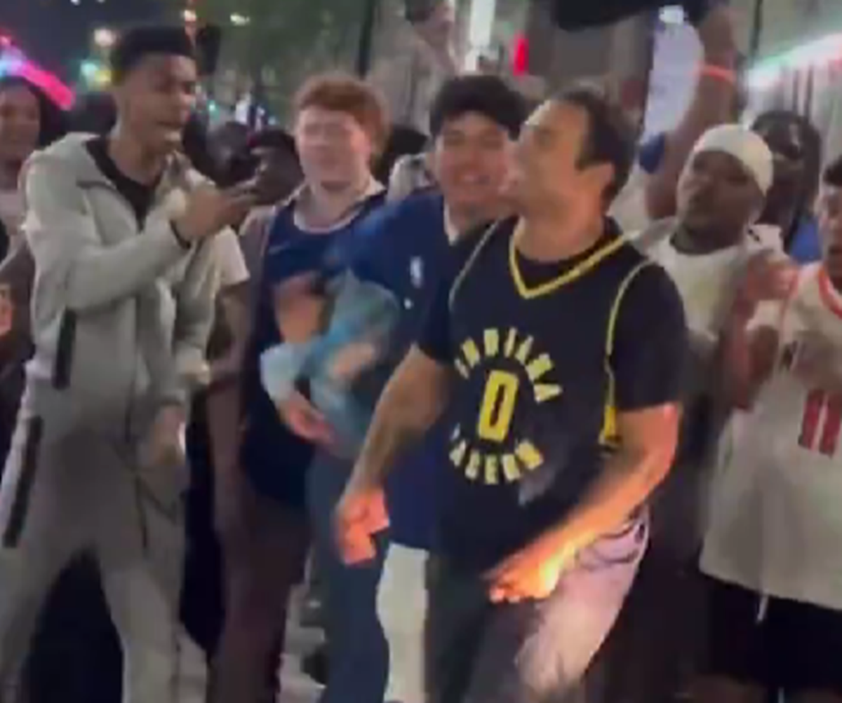 Knicks Fans Shown Hitting Pacers Fan With Bags of Trash in Intense ...