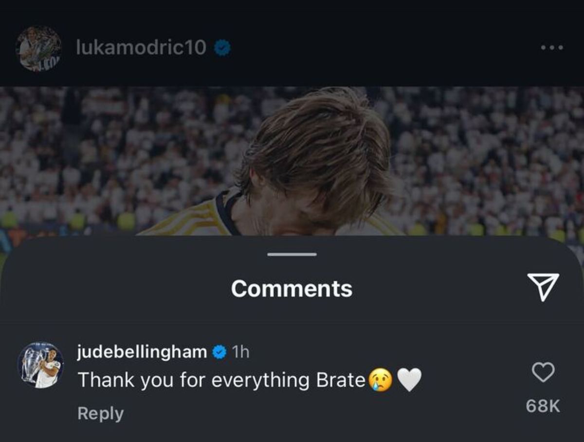 Jude Bellingham Leaves Five-Word Message on Luka Modric's Post Before ...