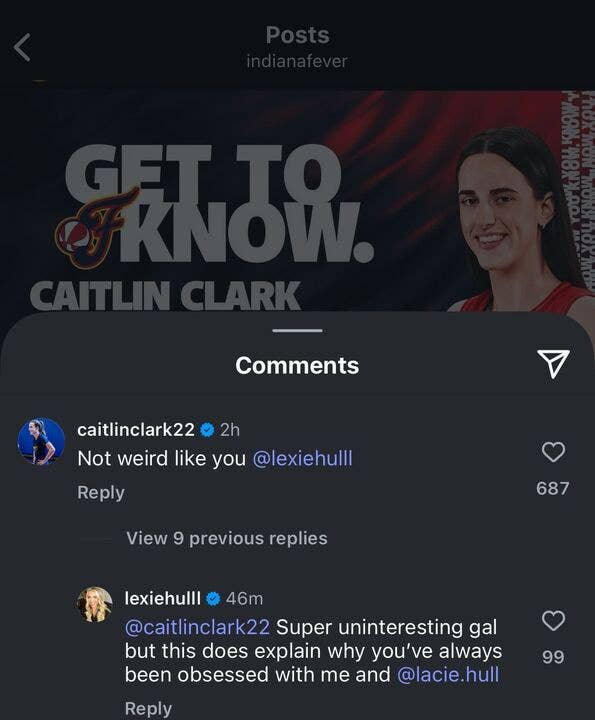 Lexie Hull Responds to Caitlin Clark's 'Weird' Message Before Sky Game ...