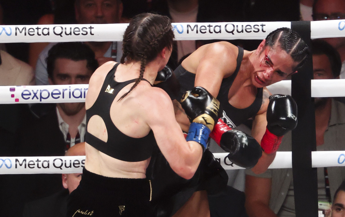 Close-Up of Amanda Serrano’s Eye Cut Goes Viral Before Mike Tyson vs ...
