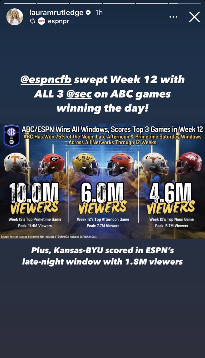 Laura Rutledge Reacts to ESPN’s College Football Announcement - Athlon ...