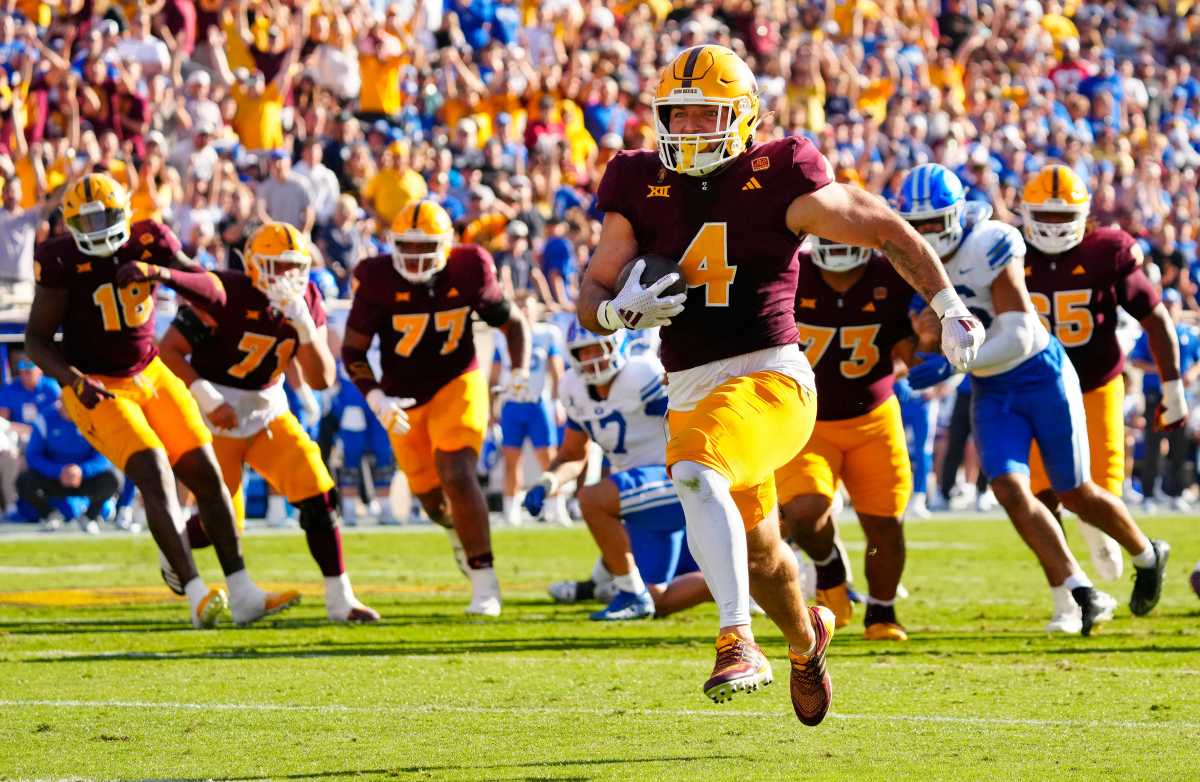 ASU Football RB Cam Skattebo Disrespected on NFL Draft Board - Athlon ...