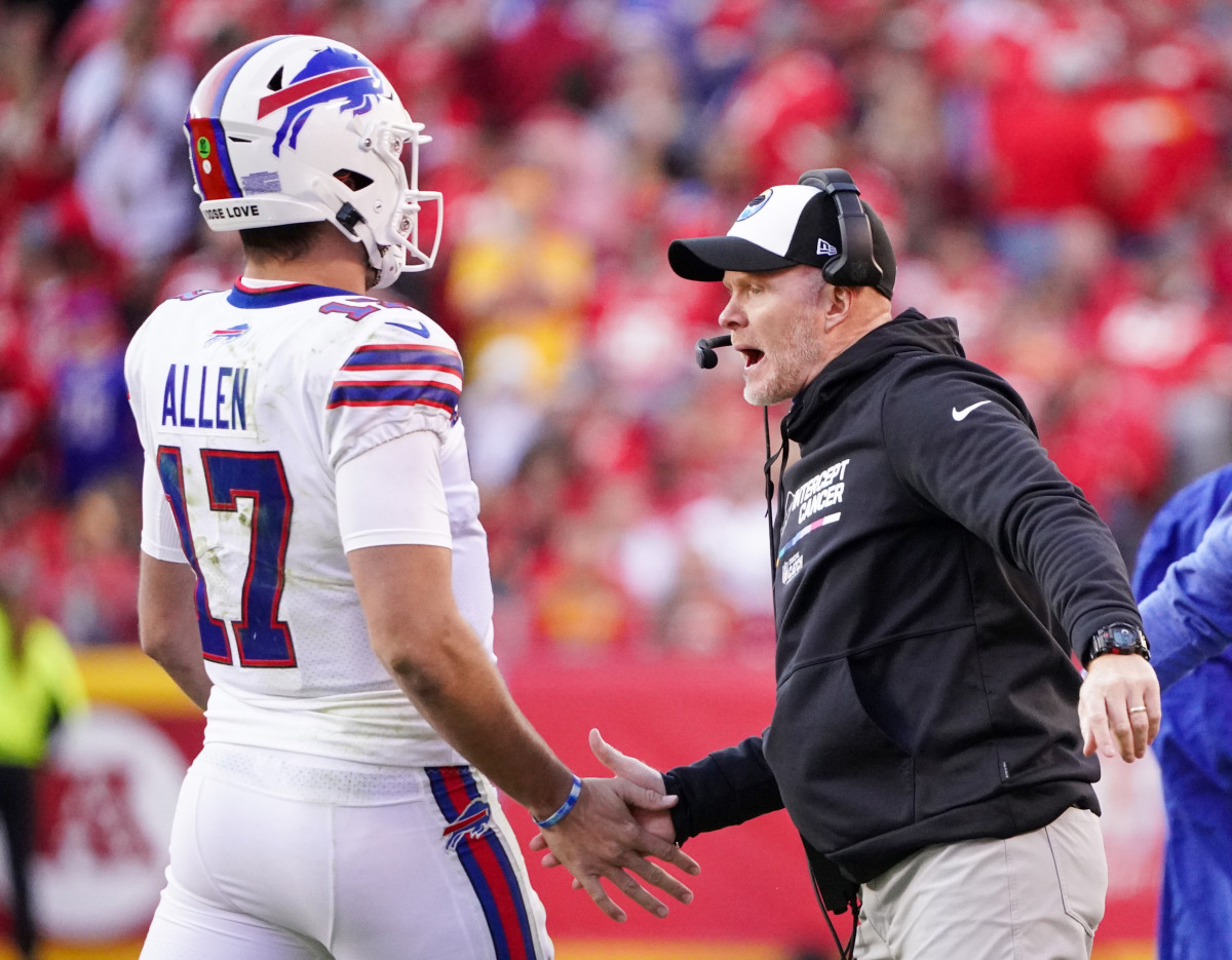 Fans in Disbelief Over Josh Allen, Sean McDermott's Gesture After Bills Win - Athlon Sports
