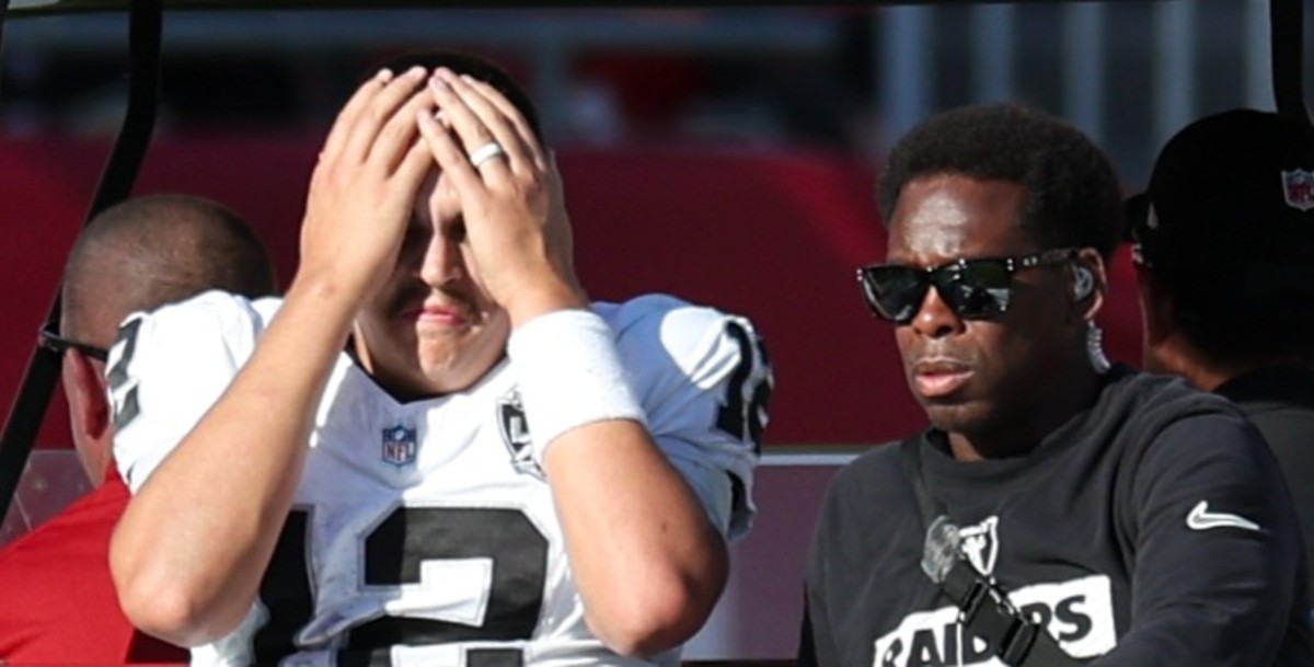 Officials Taking Heat for Hit That Injured Raiders QB Aidan O'Connell ...