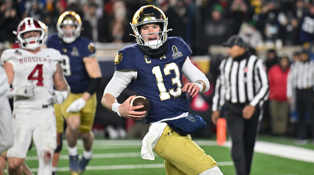 Riley Leonard Came To Notre Dame For Moments Like This - Athlon Sports