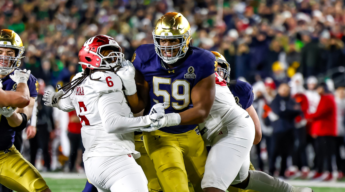Notre Dame Offensive Tackle Aamil Wagner Is A Potential 2026 NFL Draft ...