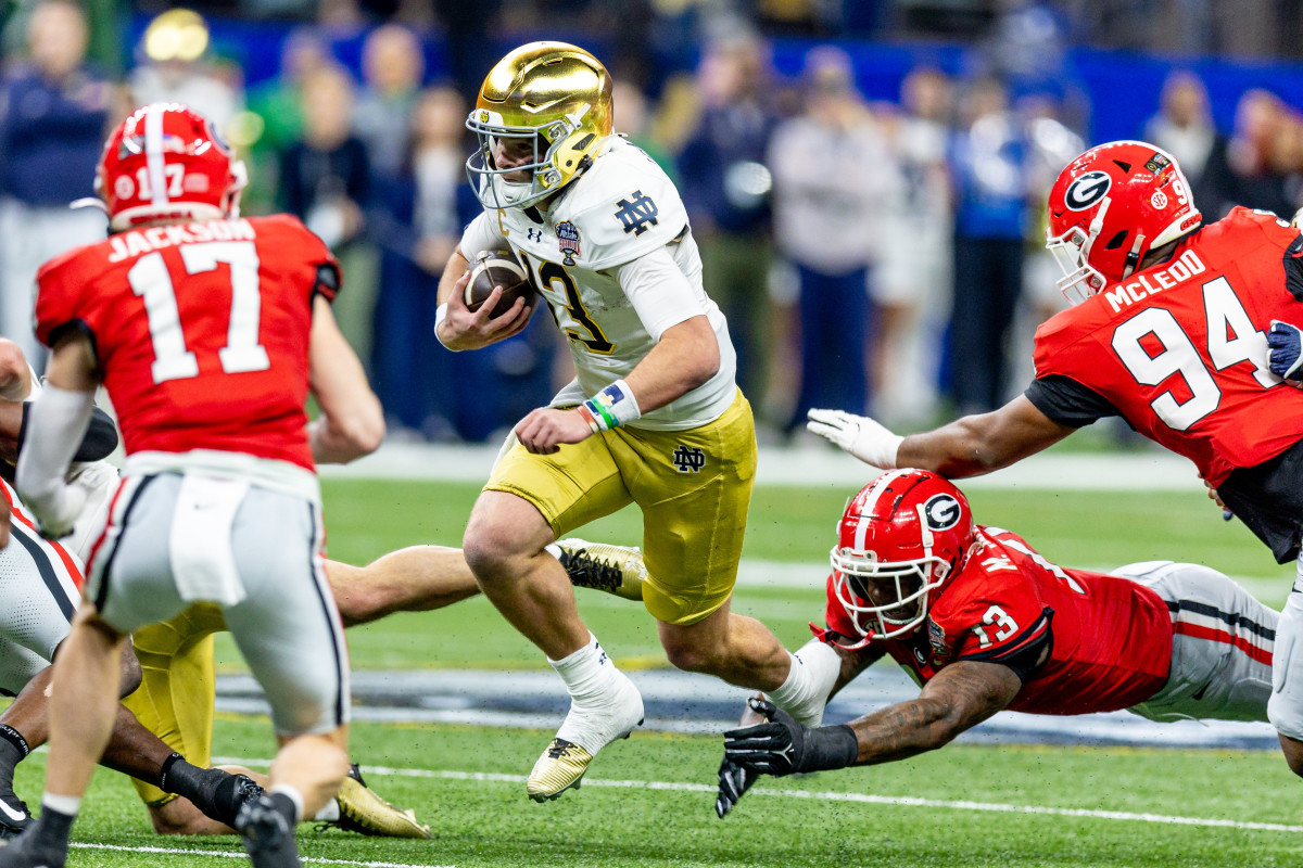 Sugar Bowl Makes Riley Leonard Announcement After Notre Dame-Georgia Game - Athlon Sports