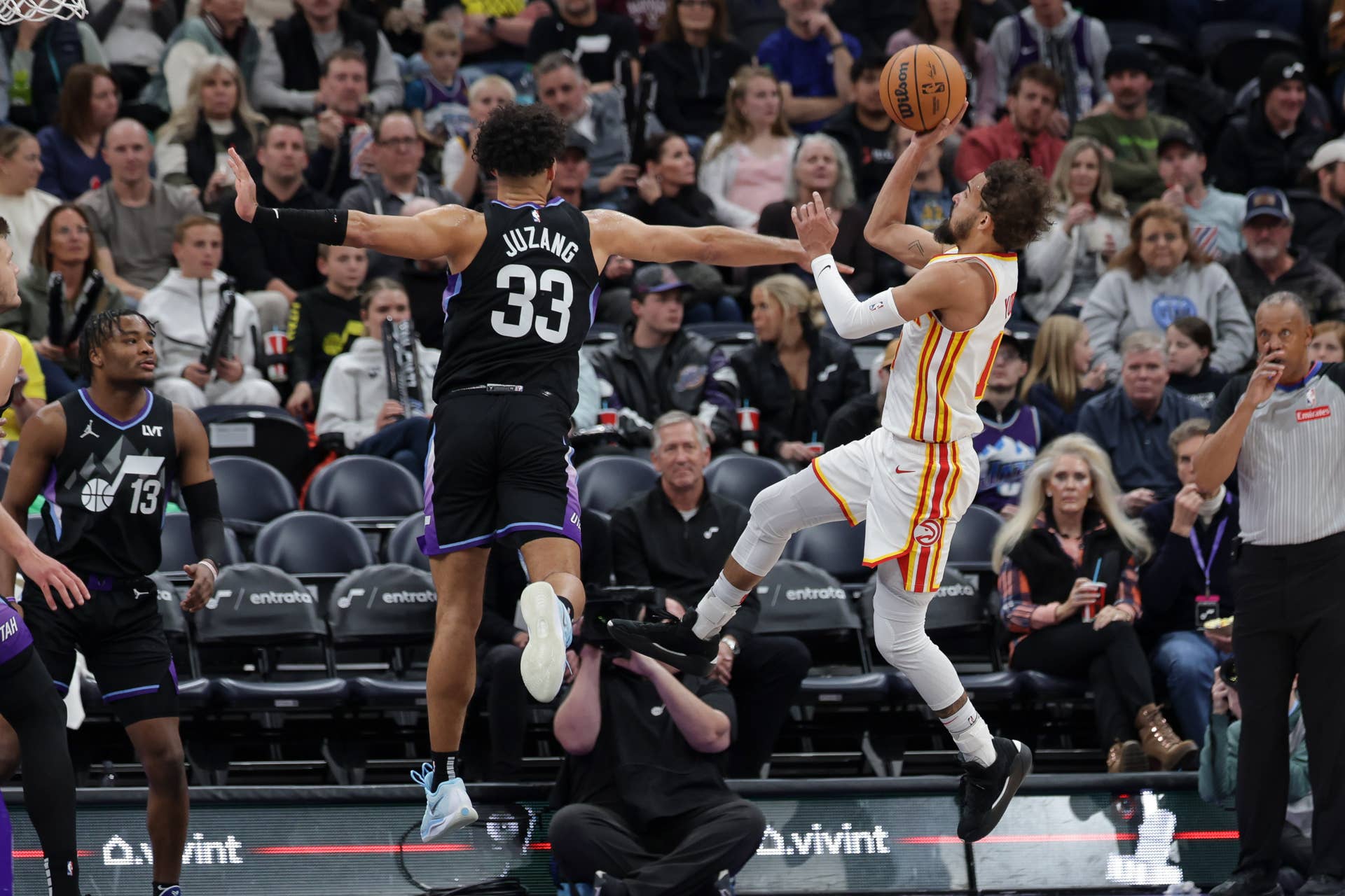 Trae Young's Cold Gesture After Viral Half-Court Shot in Hawks-Jazz ...