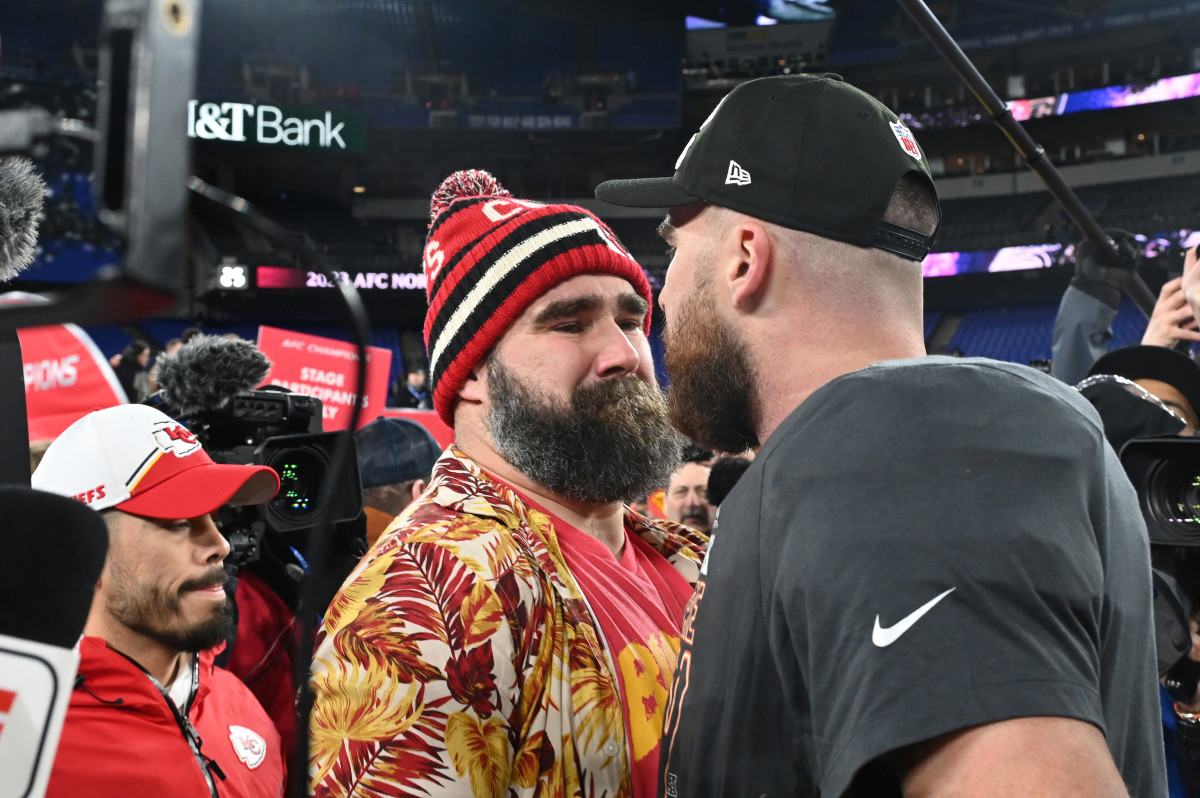 Travis Kelce Strongly Denies Jason Kelce's Accusation About His Wife - Athlon Sports