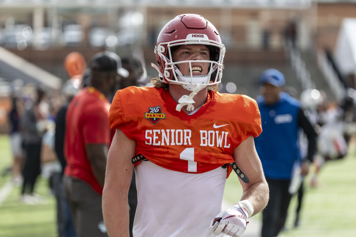 Arkansas Razorback WR Isaac TeSlaa Shines at NFL Scouting Combine ...