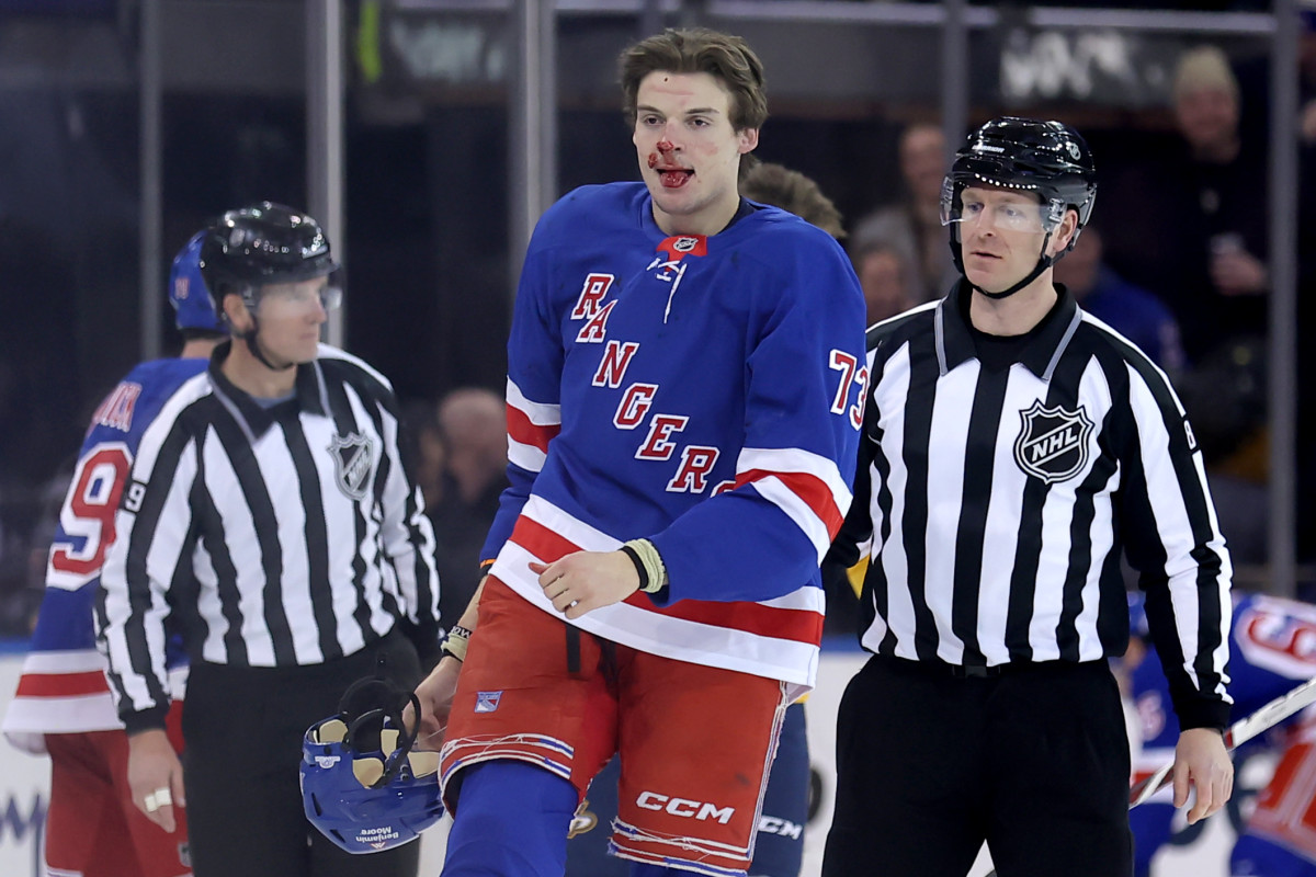 Rangers' Matt Rempe Under Fire for Controversial Elbow Hit vs ...