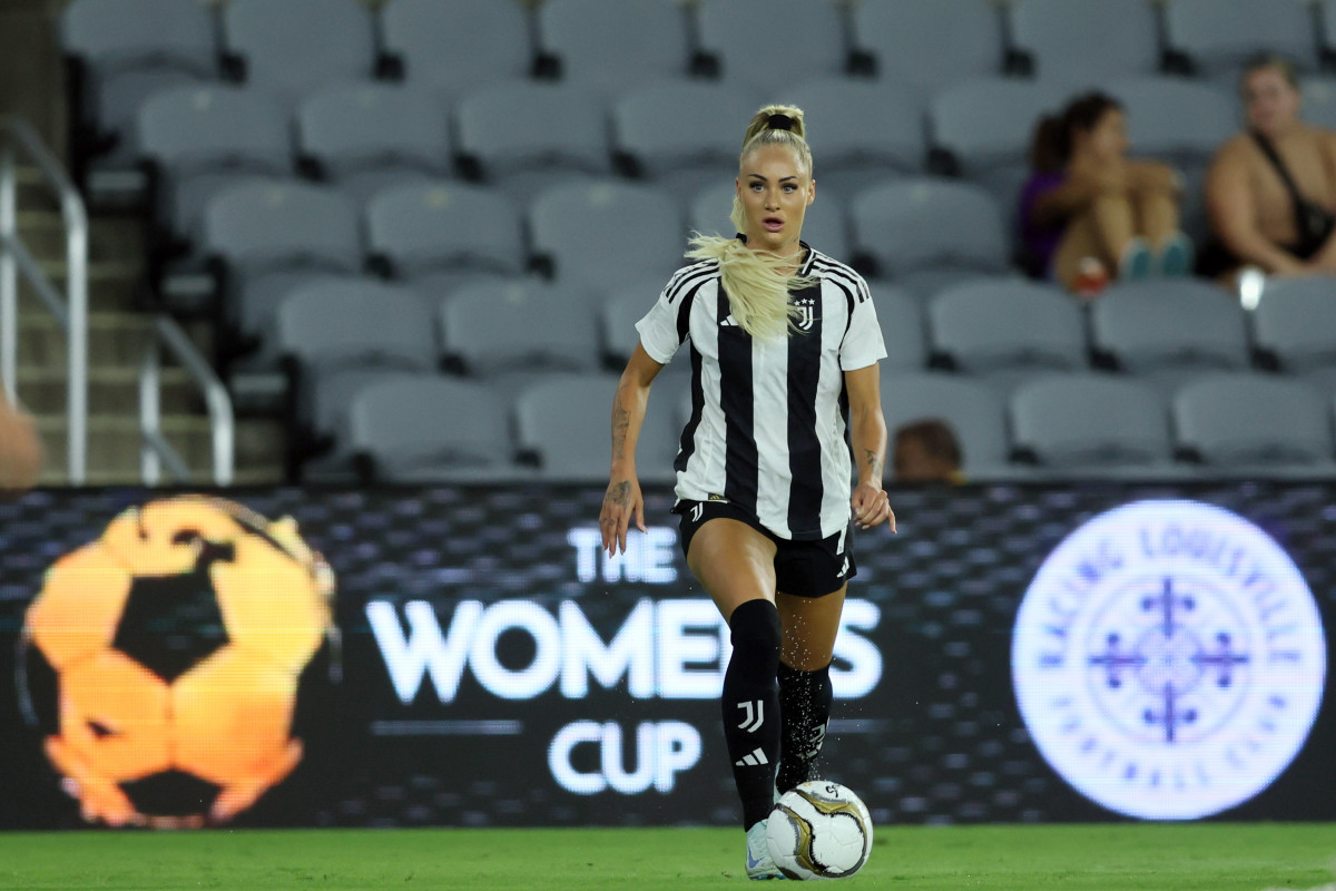 Soccer Star Alisha Lehmann’s Outfit Choice at the Baller League Draws ...