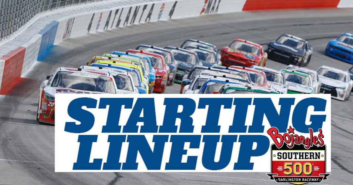 NASCAR Starting Lineup for Sunday's Bojangles' Southern 500 at ...