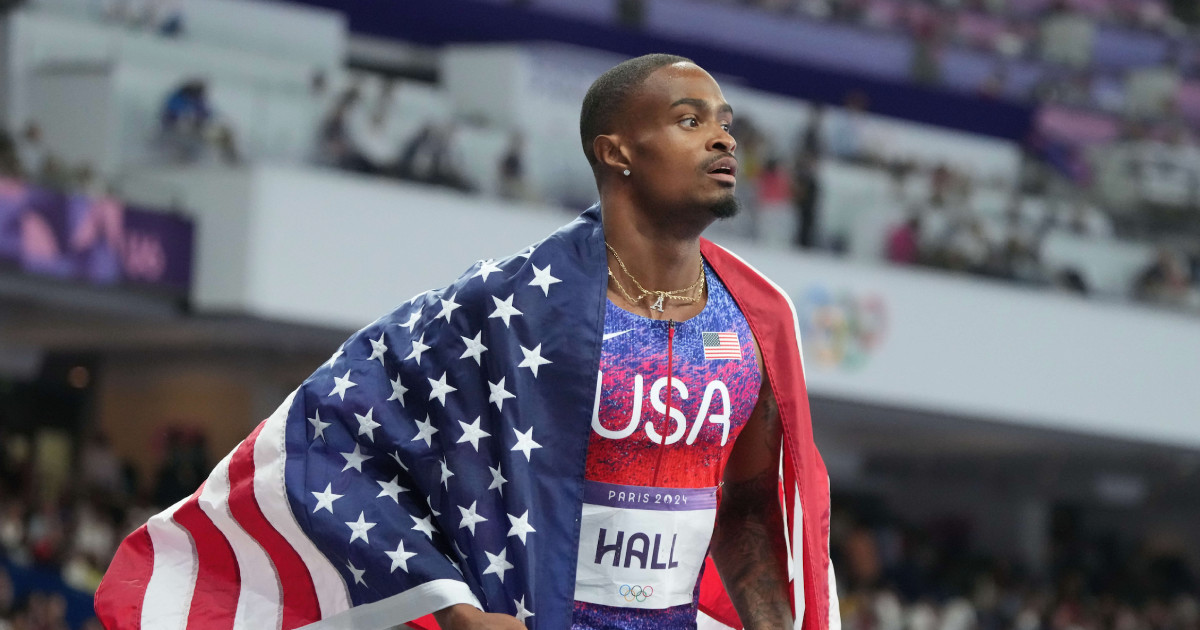 U.S. Sprinter Quincy Hall Proves Noah Lyles Wrong In Olympic Final ...