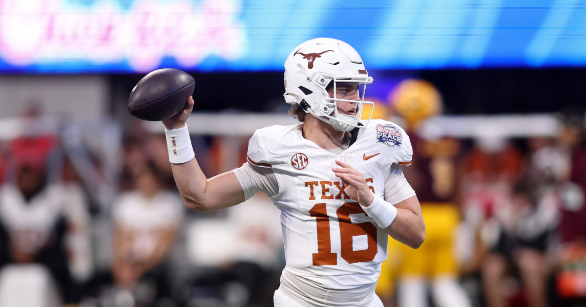 Arch Manning Shows Off Deep Ball During Texas' First Practice of Camp ...