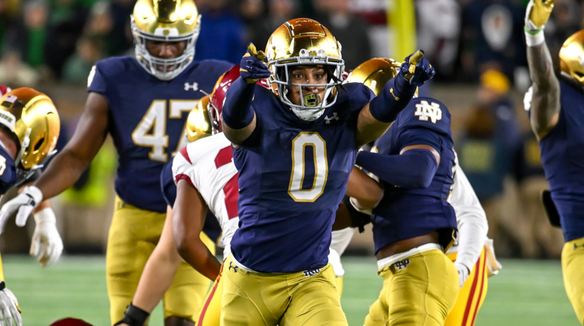 Atlanta Falcons Draft Notre Dame Safety Xavier Watts - Athlon Sports