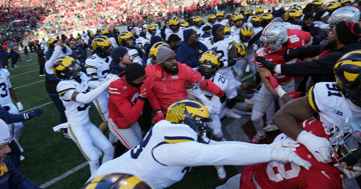 Fans React To New Footage Of Michigan-Ohio State Brawl - Athlon Sports